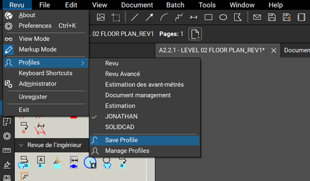 Bluebeam: PROFILES - SolidCAD