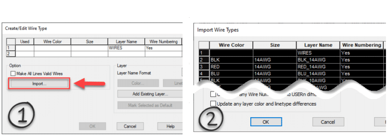 Importing wire types in AutoCAD Electrical - SolidCAD