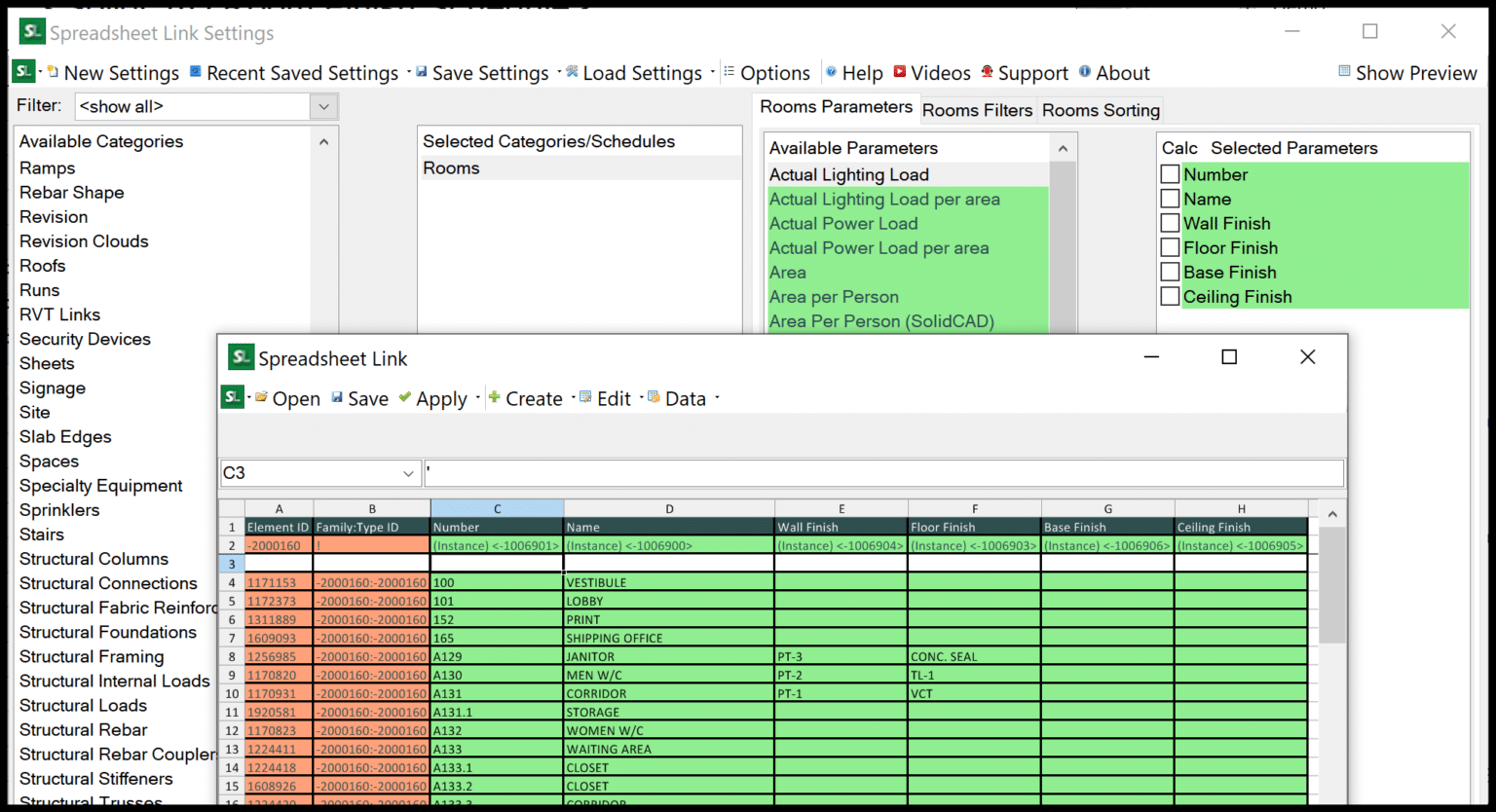 Revit: Update Room Finish Schedules with CTC Spreadsheet Link - SolidCAD